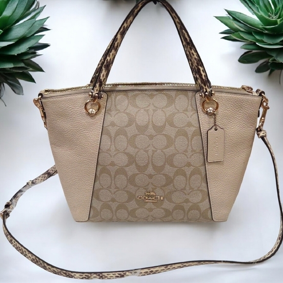 Coach | Bags | Coach Kacey Satchel In Colorblock Signature Canvas ...
